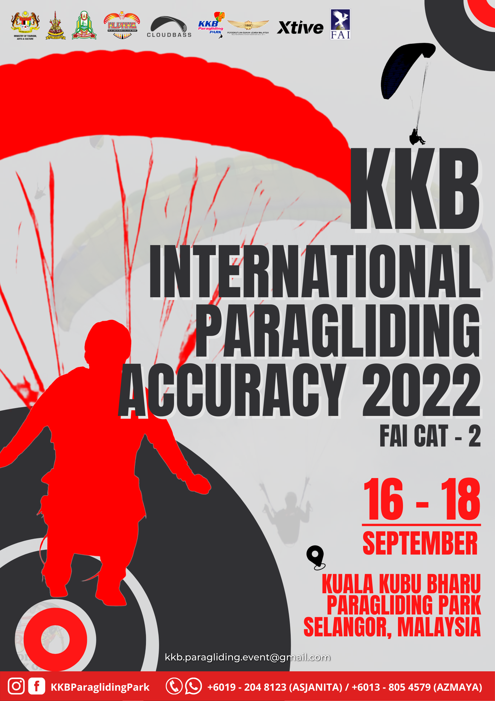 KUALA KUBU BHARU INTERNATIONAL PARAGLIDING ACCURACY 2022– FAI CAT 2 – KKB Paragliding Park